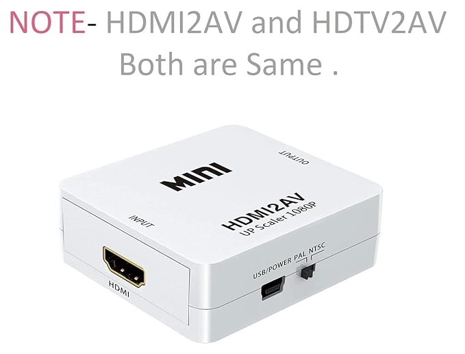 HDTV TO AV HDTV2AV / HDMI2AV Converter UP Scaler 720/1080p Full HD Gam ...