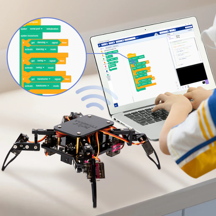 Acebott Esp8266 Quadruped Bionic Spider Robot Kit With Arduino Ideace