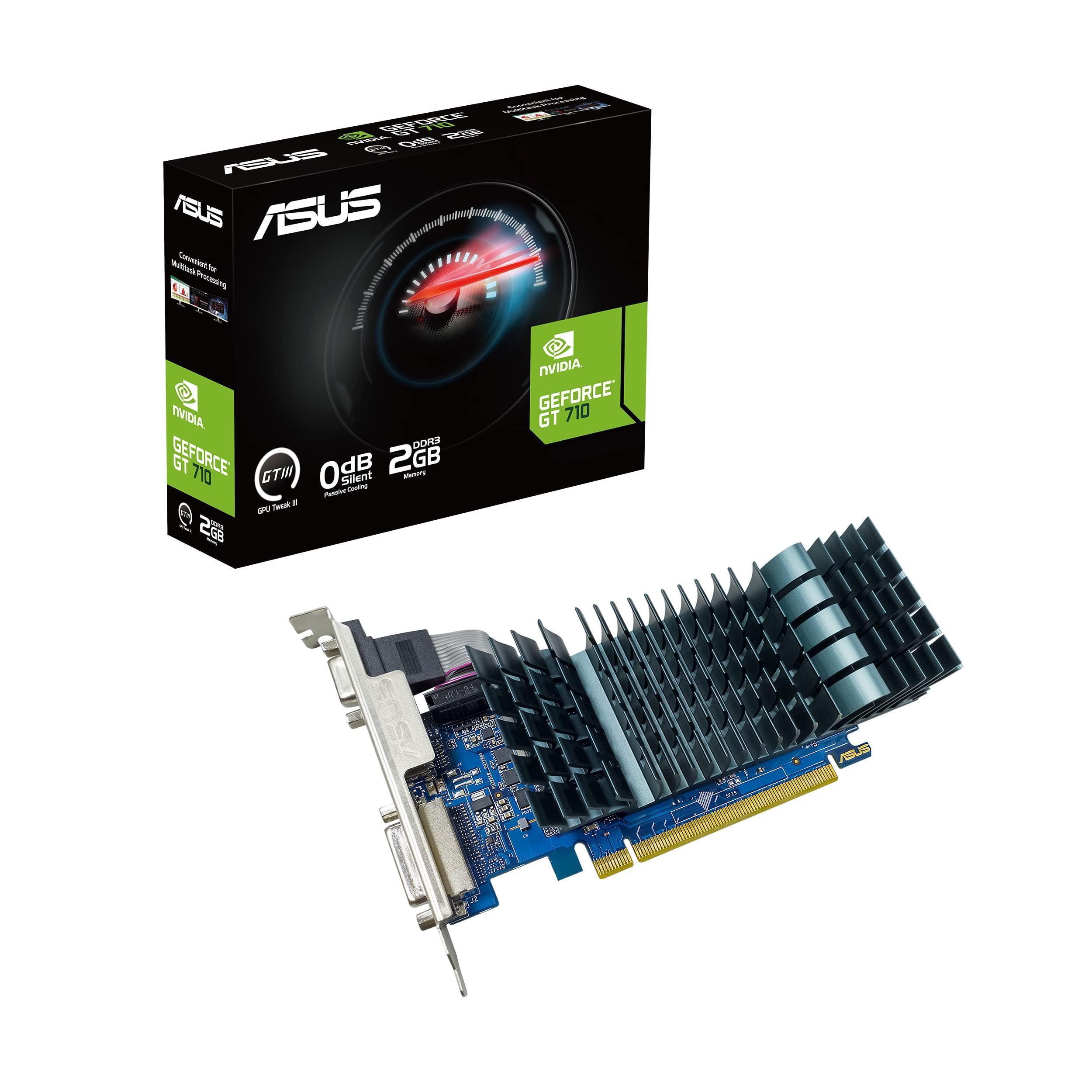 ASUS NVIDIA GeForce GT 710 Graphics Card (PCIe 2.0, 2GB DDR3 Memory, P ...