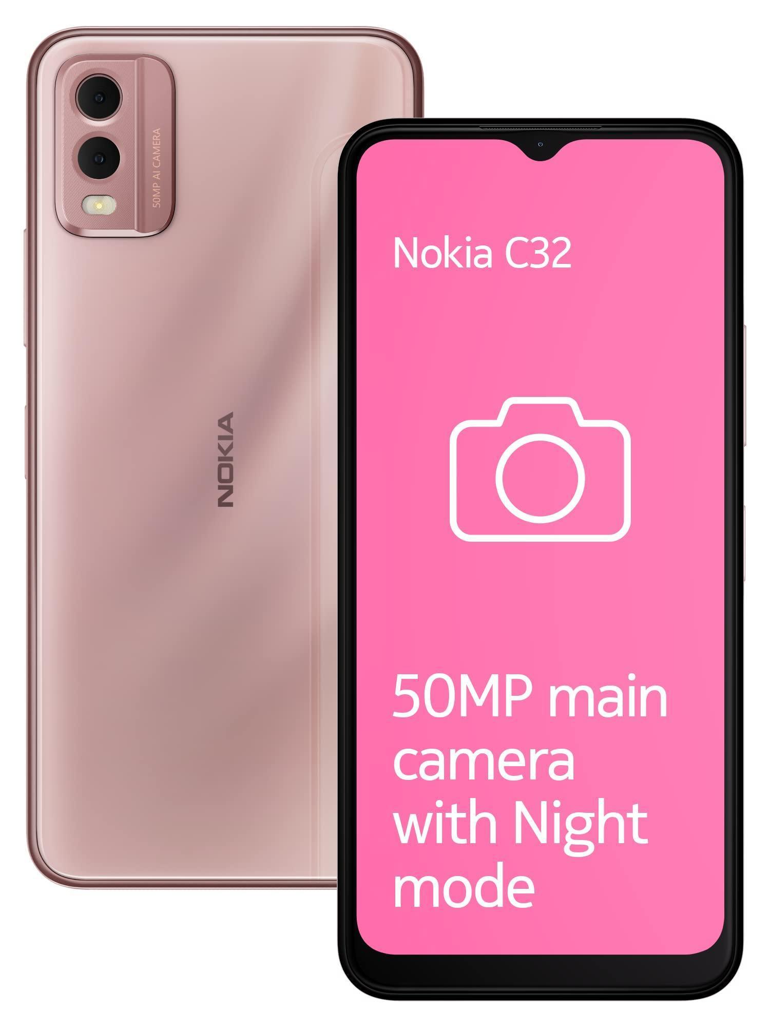 Nokia C32 with 50MP Dual Rear AI Camera | 3-Day Battery Life | Toughen ...