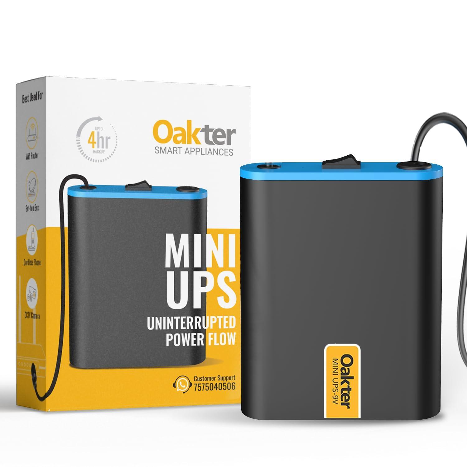 Oakter Mini UPS for 9V WiFi Router Backup Upto 4 Hours | WiFi Router U ...